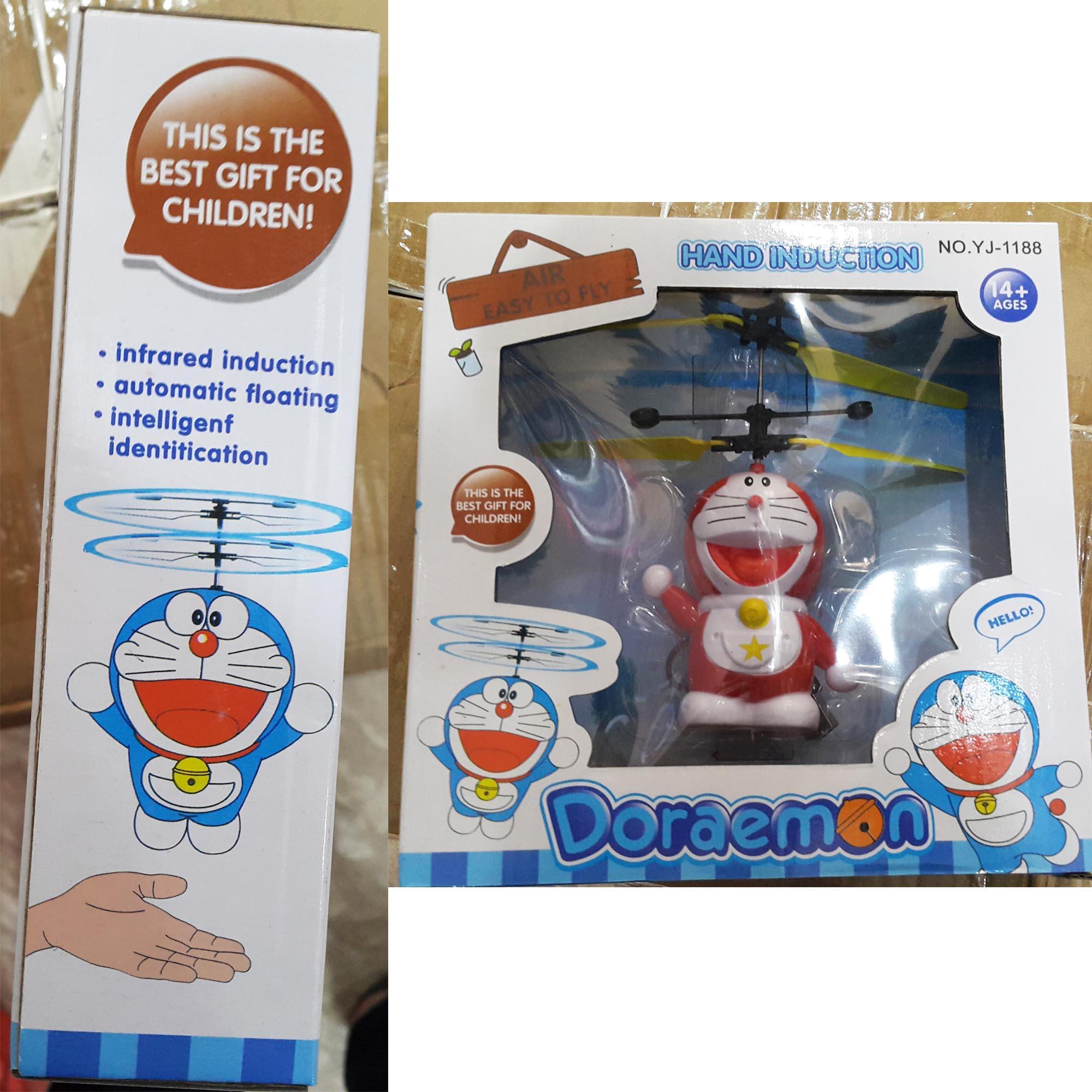 Kids Toys Doraemon Infrared Induction LED Light Flying Helicopter For ...
