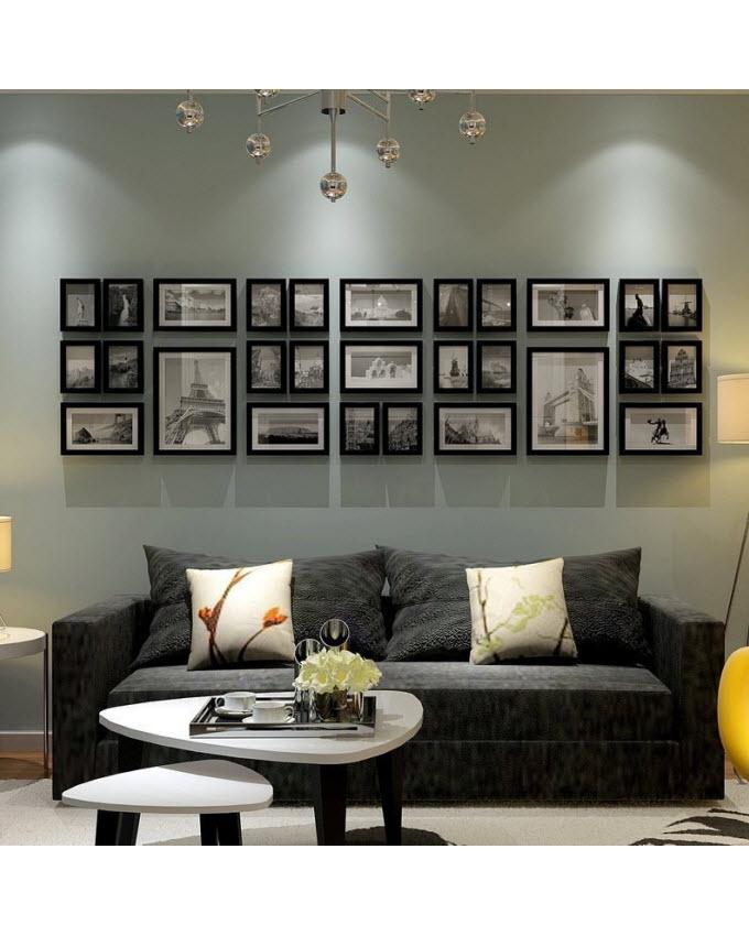 Techmanistan Set of 28 - Photo Frames Collage Wall Hanging Wall Decor Set | Daraz.pk