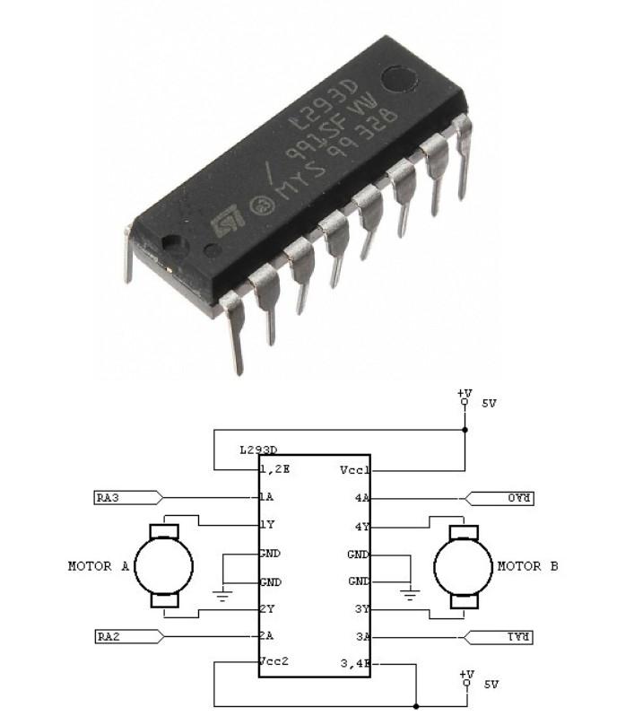1pcs L293D Dual H Bridge stepper Motor driver IC DIP | Daraz.pk