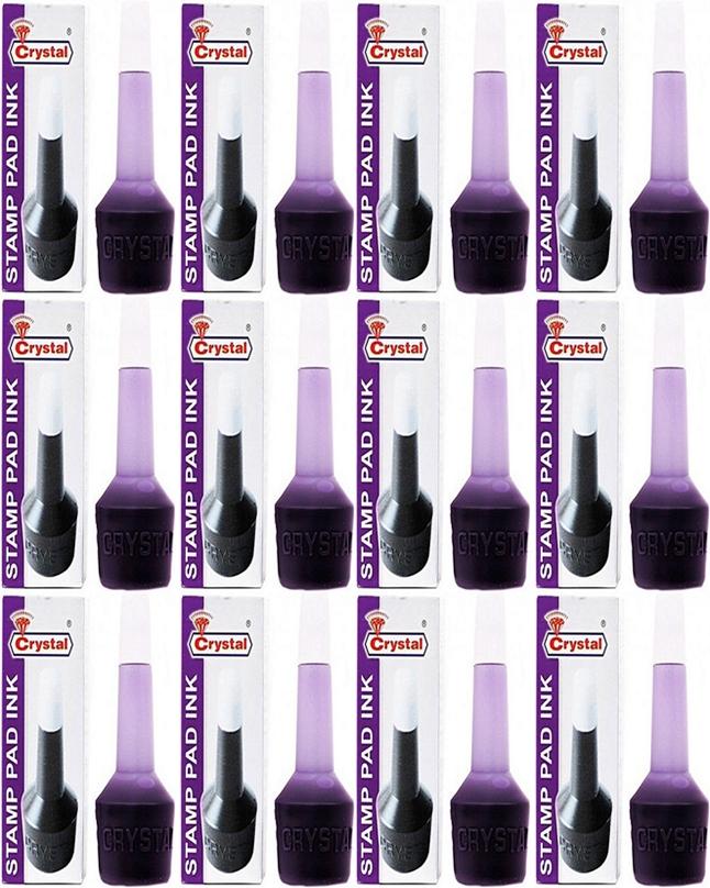 Crystal Stamp Pad Ink Purple (12 Pcs) | Daraz.pk