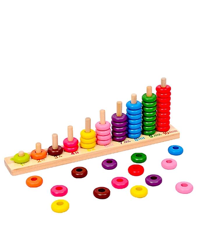 Number Counting Circles - Wooden | Daraz.pk