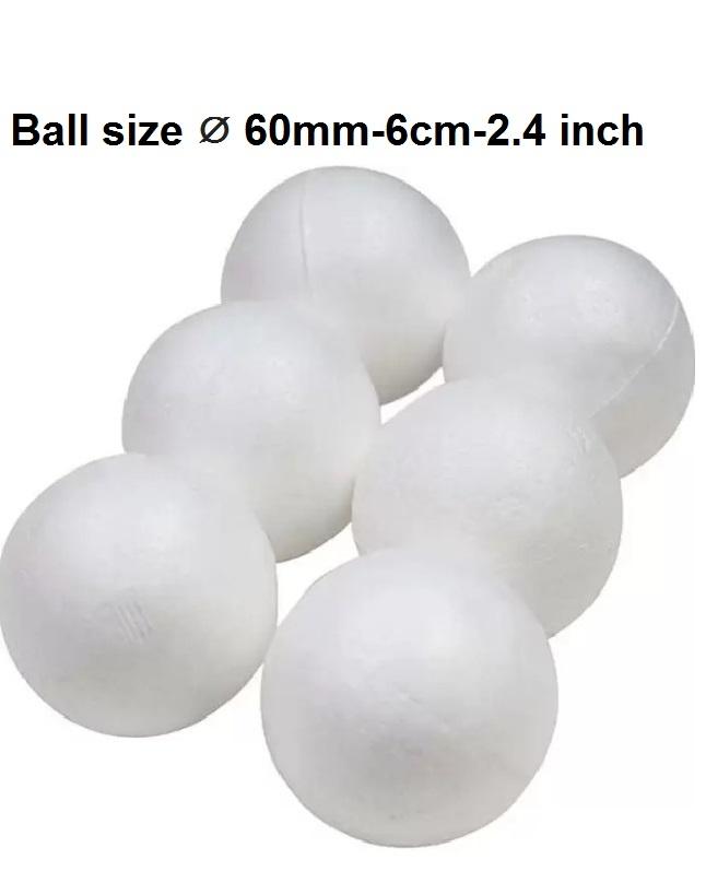Thermocol (Thermopol) Balls size 6 cms dia , set of 6 | Daraz.pk