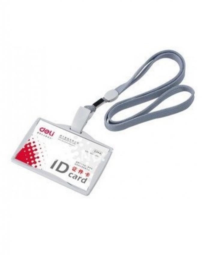 Deli Plastic Name badge Horizontal with String - Beige and Grey | Daraz.pk