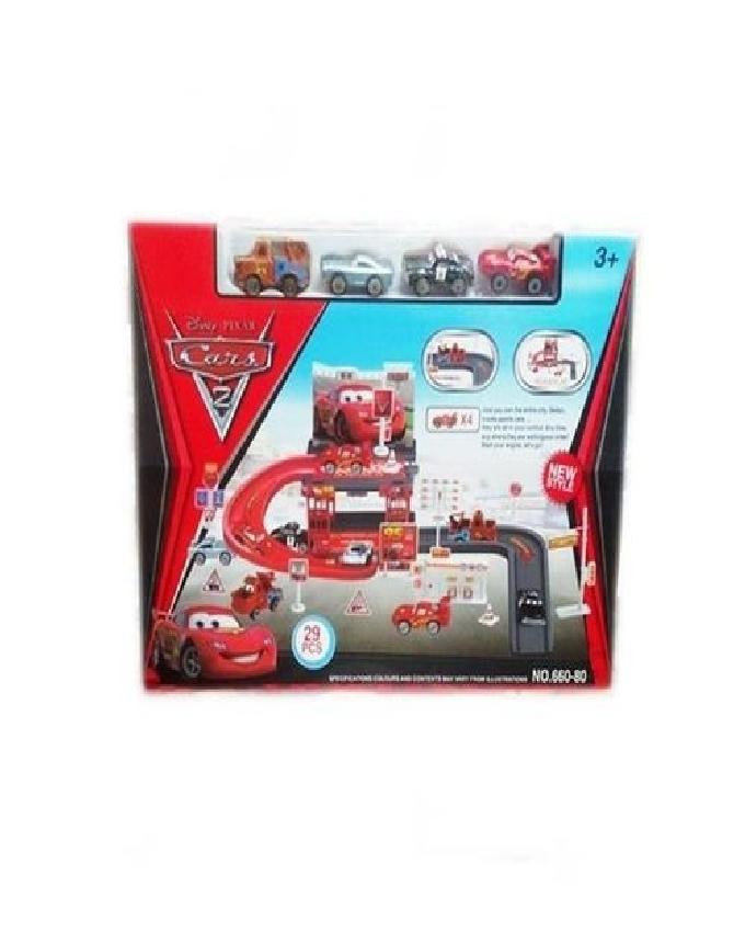 Cars 2 Parking Track Set - 660-80 - Multicolour-(K.S.) | Daraz.pk