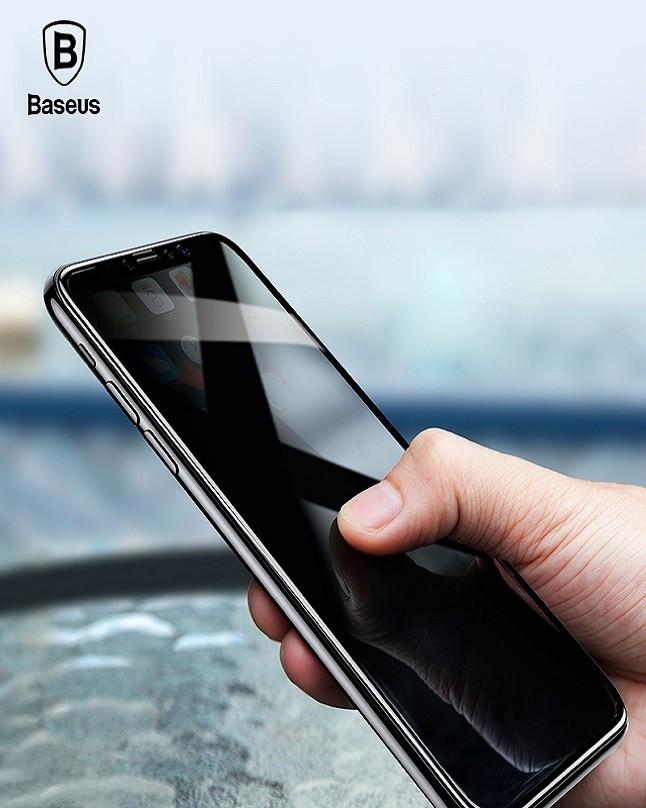 Iphone X - Original Baseud Glass - Black Protector | Daraz.pk