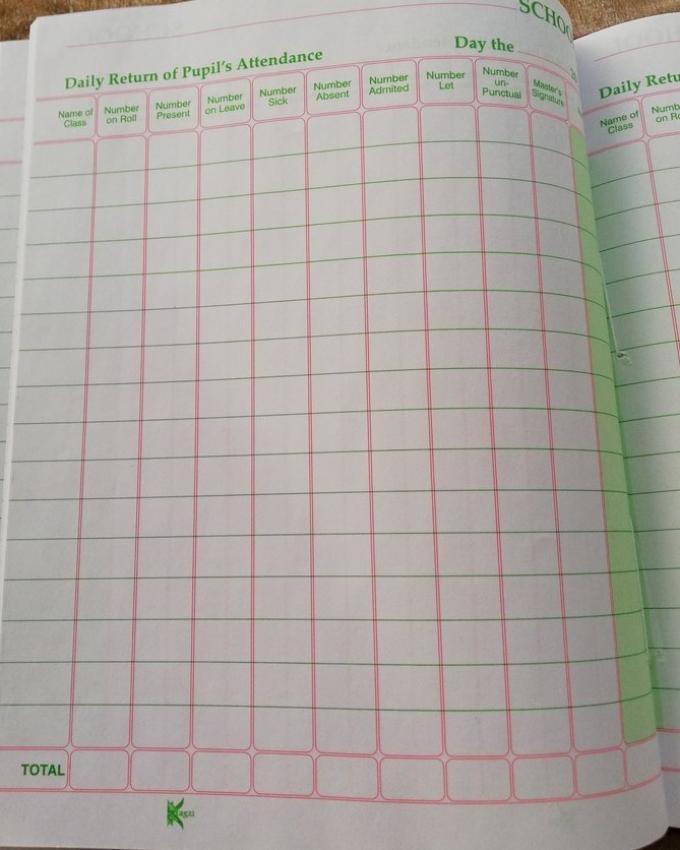 Pupil's Daily Attendance Diary | Daraz.pk