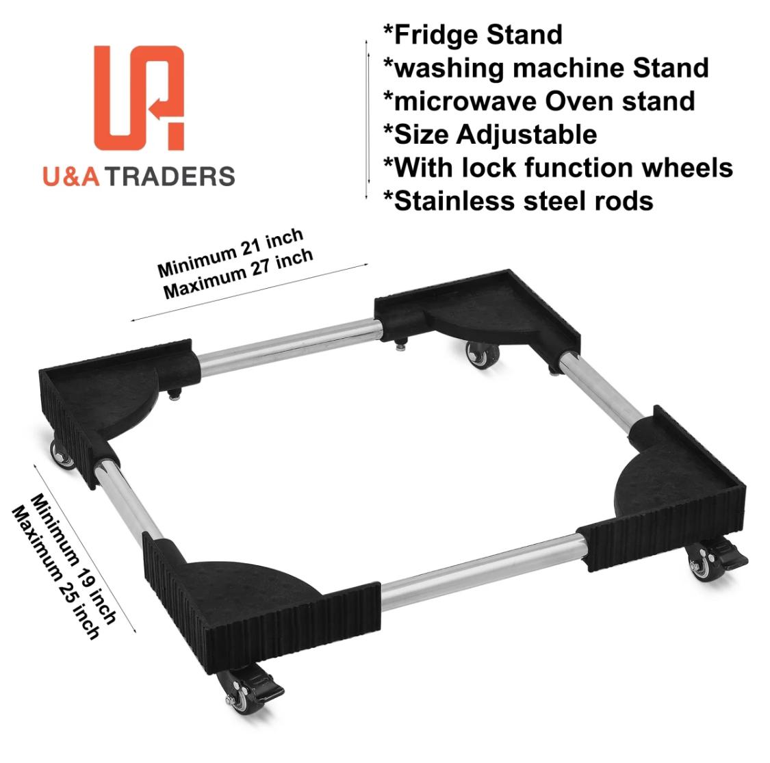 Fridge Stand with Wheels - Automatic Washing Machine Stand with locked ...