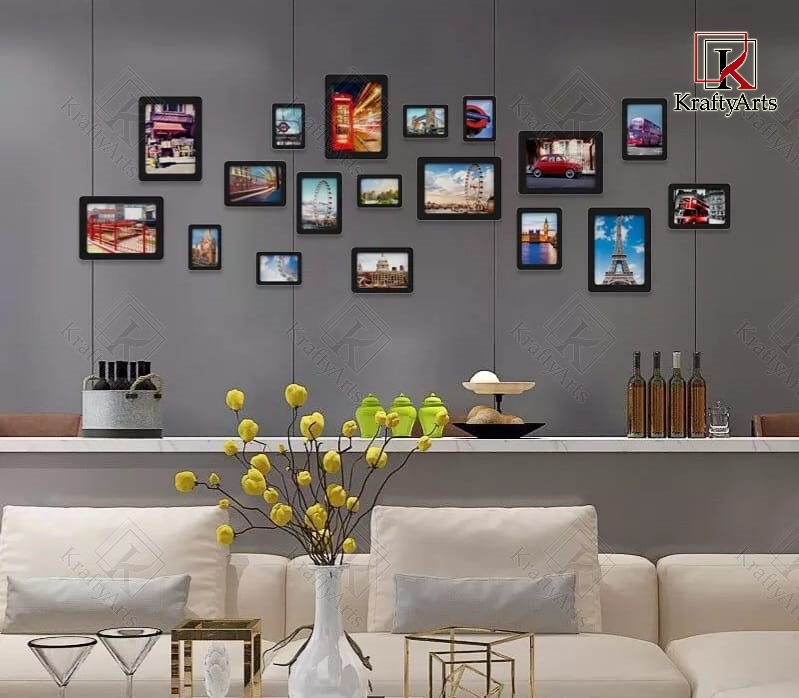 WOODEN PHOTO ONLY FRAMES - 18 PIECES WITHOUT PICTURES OR WITHOUT GLASS ...