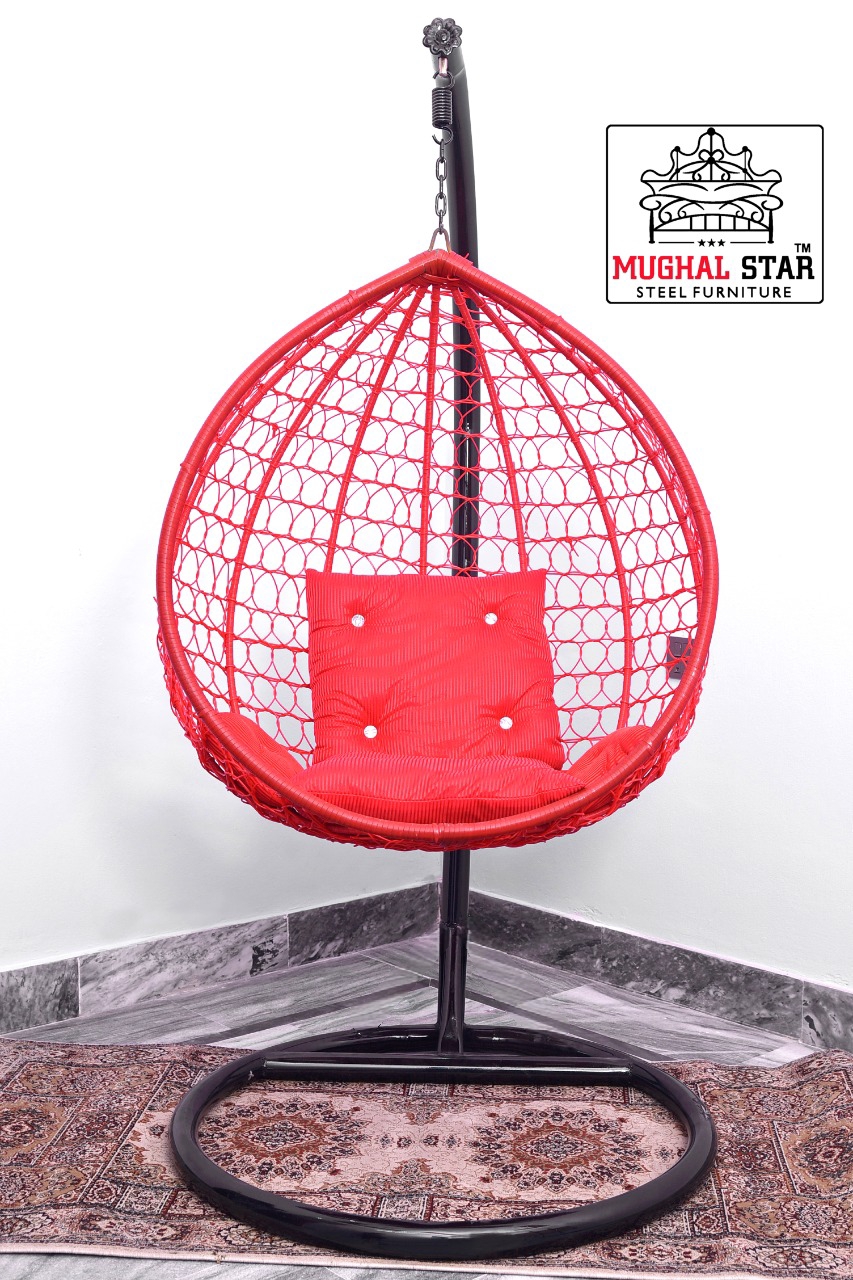 Single Swing Chair Iron Jhoola With Cushion Set and Stand ( Best Swing ...