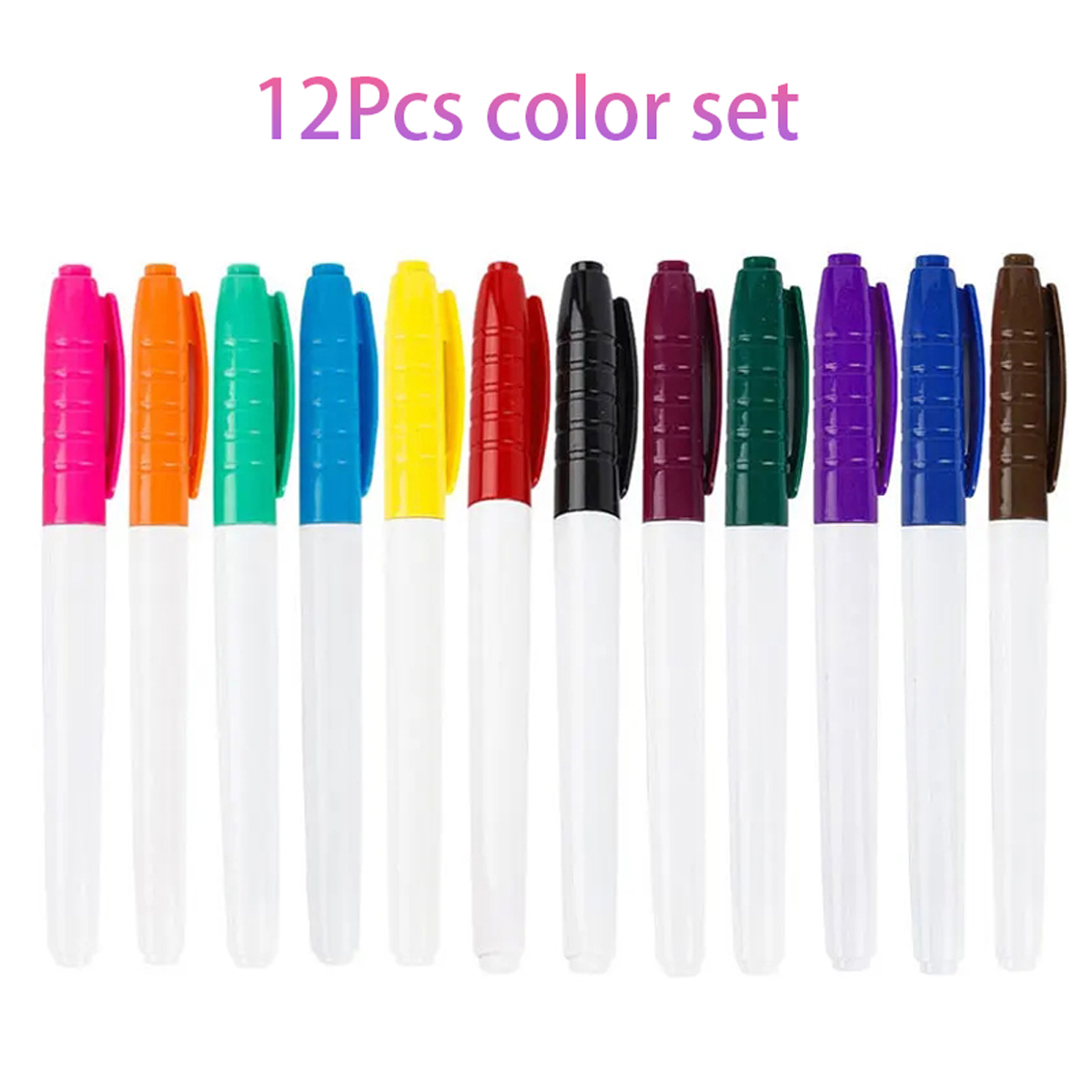 12Colors/set Ultra Fine Tip,0.5mm Dry Erase Markers Erasable Whiteboard ...
