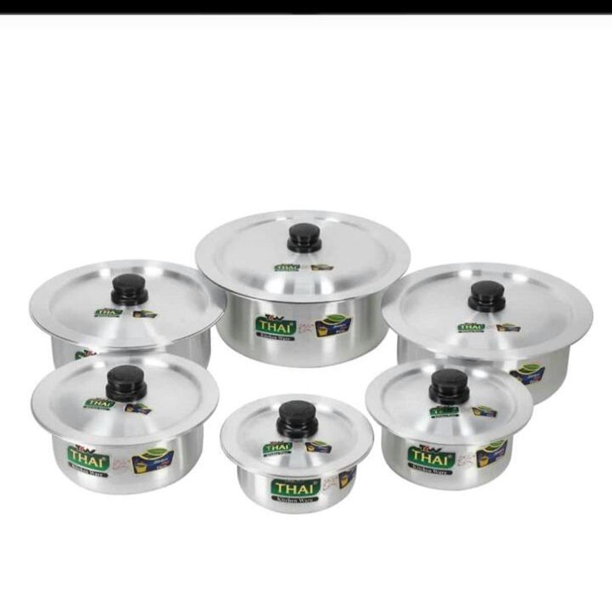 Silver Steel Cooking Pot | Silver Cooking Pot | Patila Set for Cooking ...