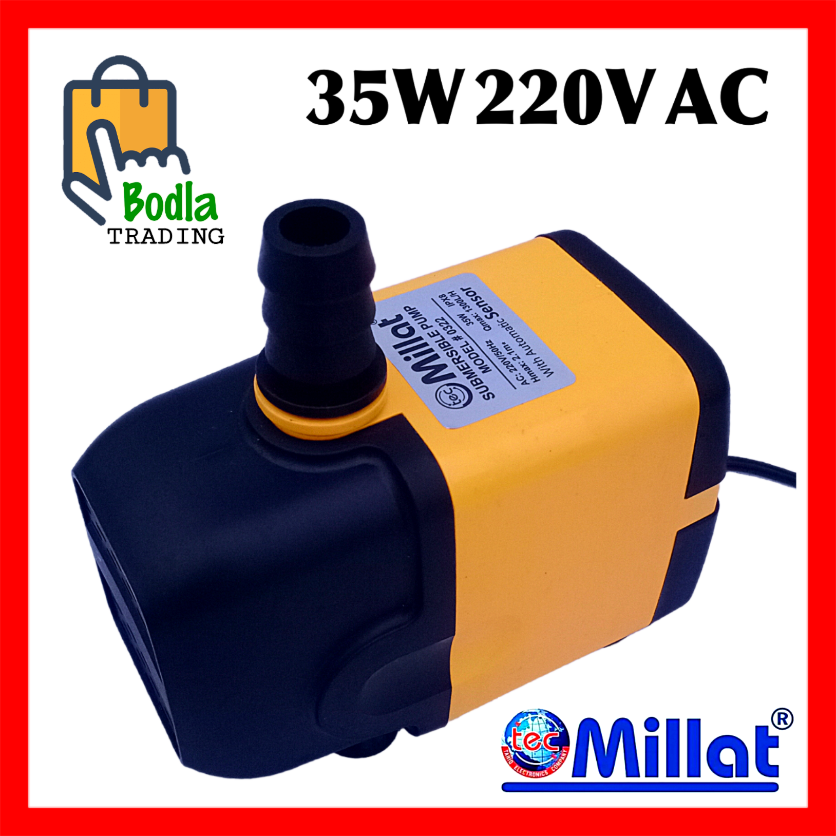 Millat Air Cooler Water Pump 35W AC 220V Cooler Pump Submersible Pump Water Pump For Room Air ...