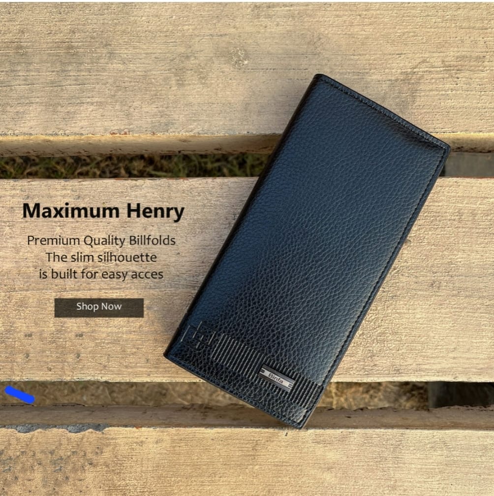 New Trendy PU Leather Long Wallet For Men Cash And Card Holder With Box ...