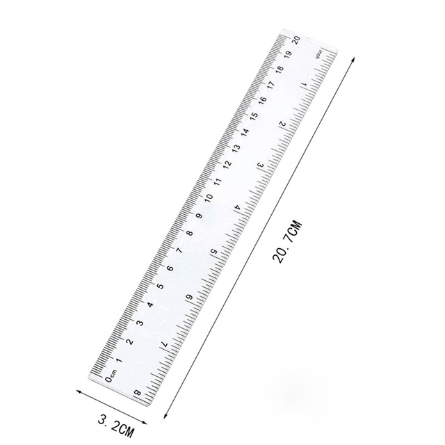 Transparent Plastic Ruler 6/8/12 Inch Standard/metric Rulers Straight ...