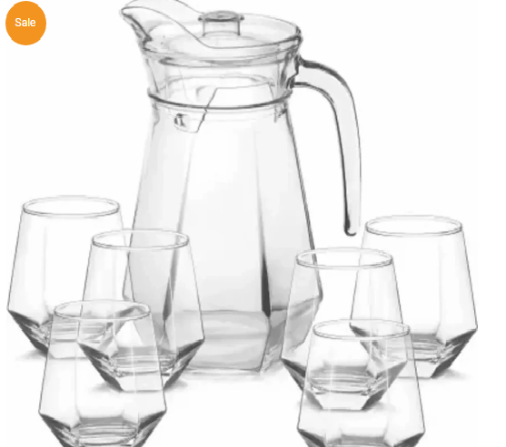 Delisoga Glassware 7 piece WaterSet | Daraz.pk