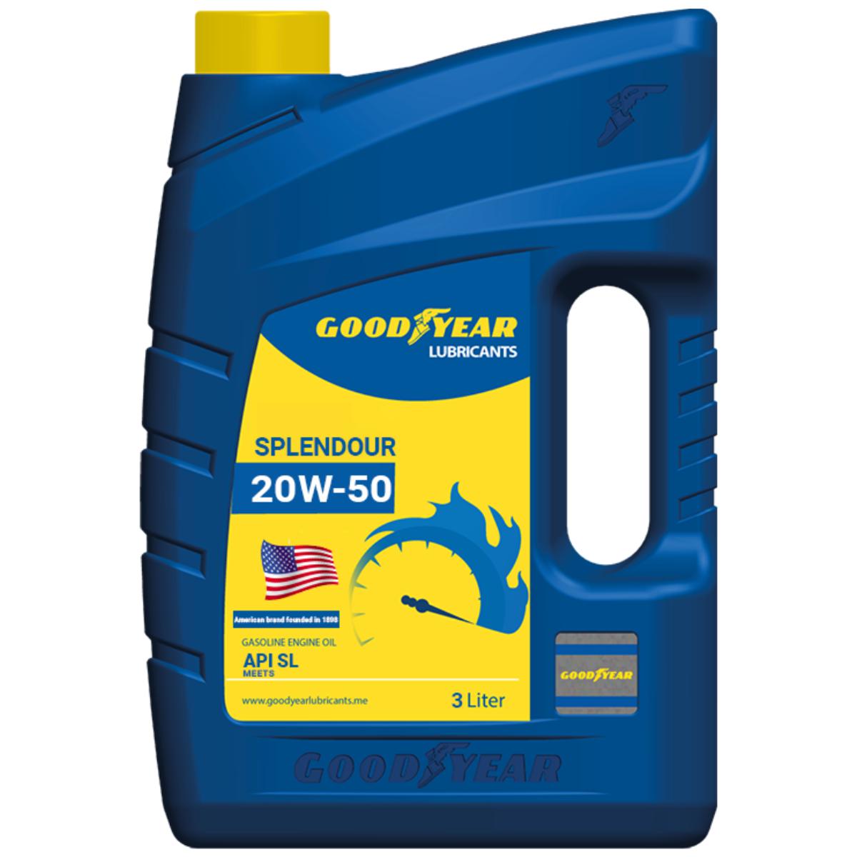 GOODYEAR Premium Mineral SPLENDOUR 20W50 Petrol Engine Oil (3 Liter ...