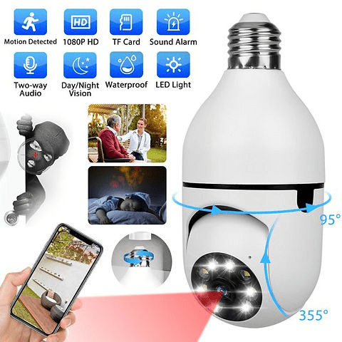 V380 PRO Q16S Bulb Camera HD 1080P Smart CCTV Camera Bulb Can Be ...