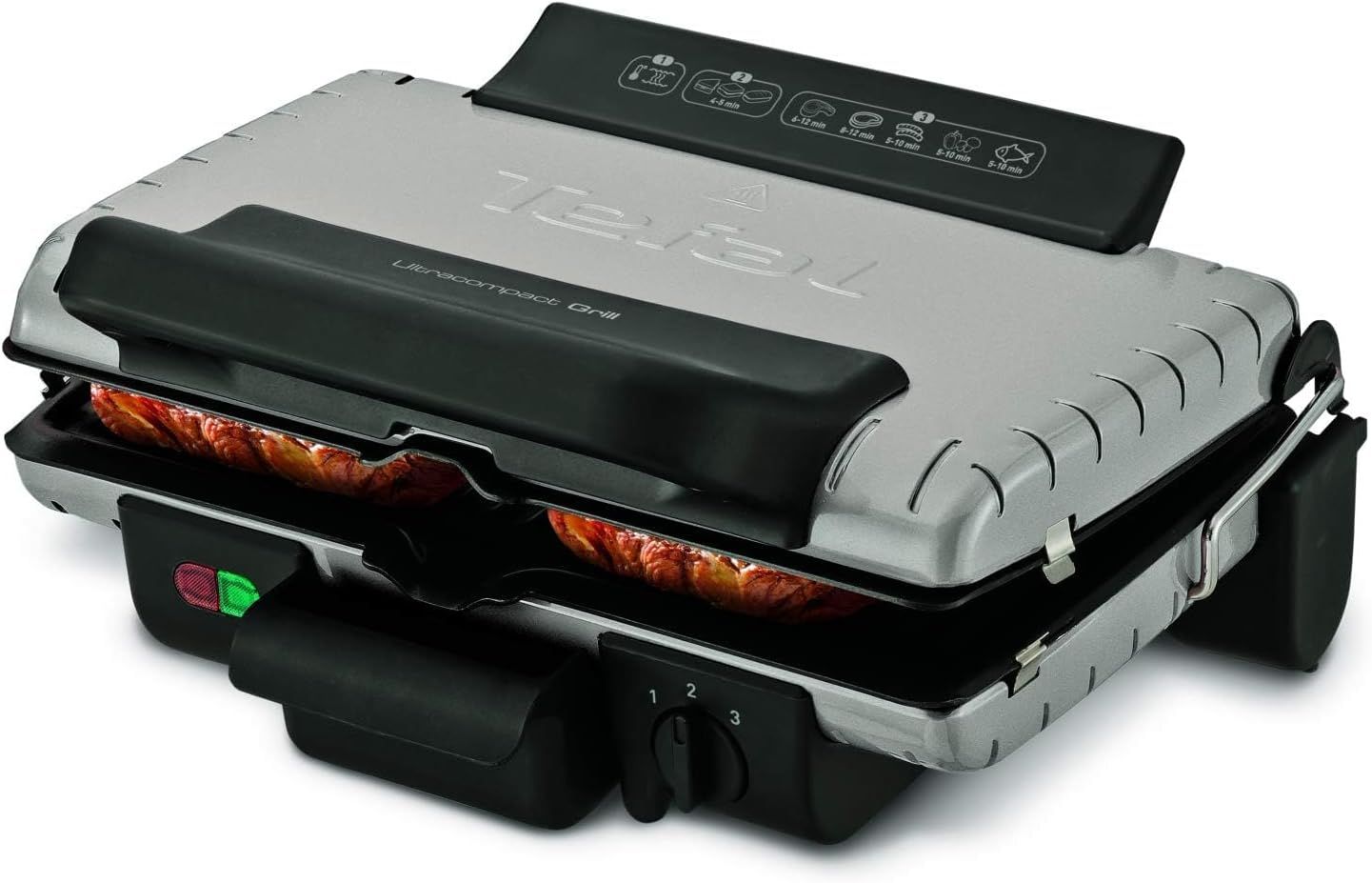 Tefal Grill, Ultra compact Barbecue / BBQ 1700 watts, Silver , GC302B28 ...