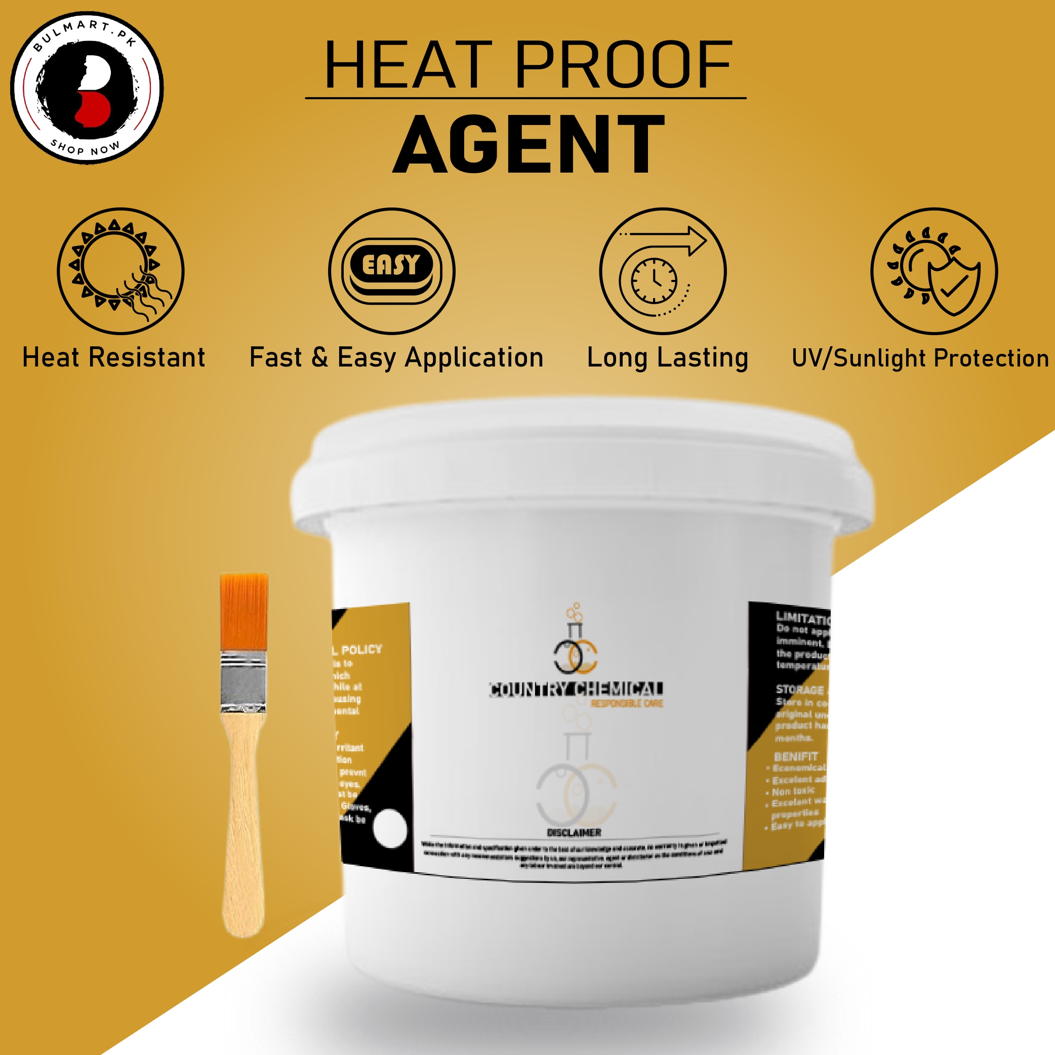 Country Chemical 5L Heat Proofing Chemical Paint - Heat Proof Agent ...