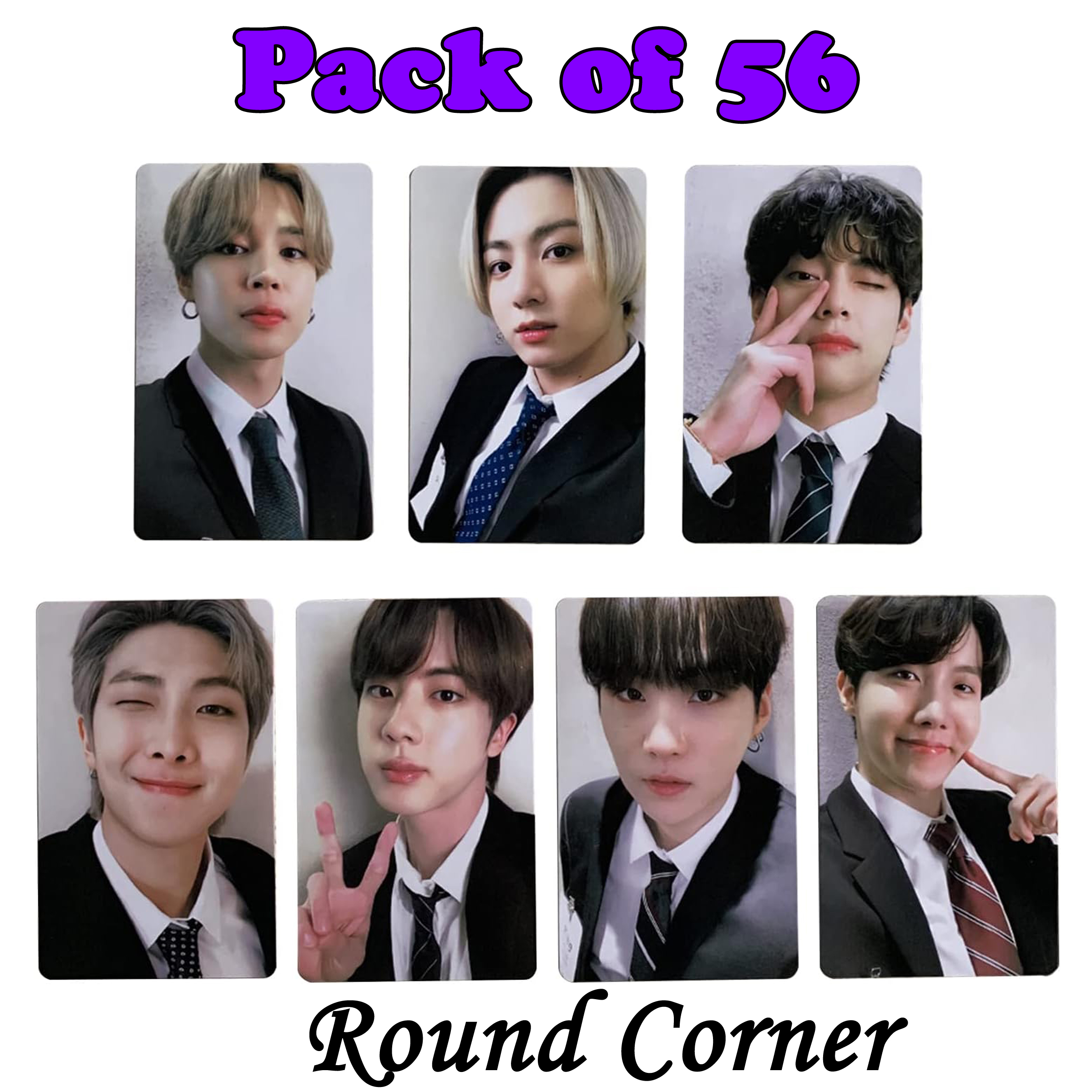 Customized BTS Mini Photo Cards Rounded Corners Photocards Fit in ...