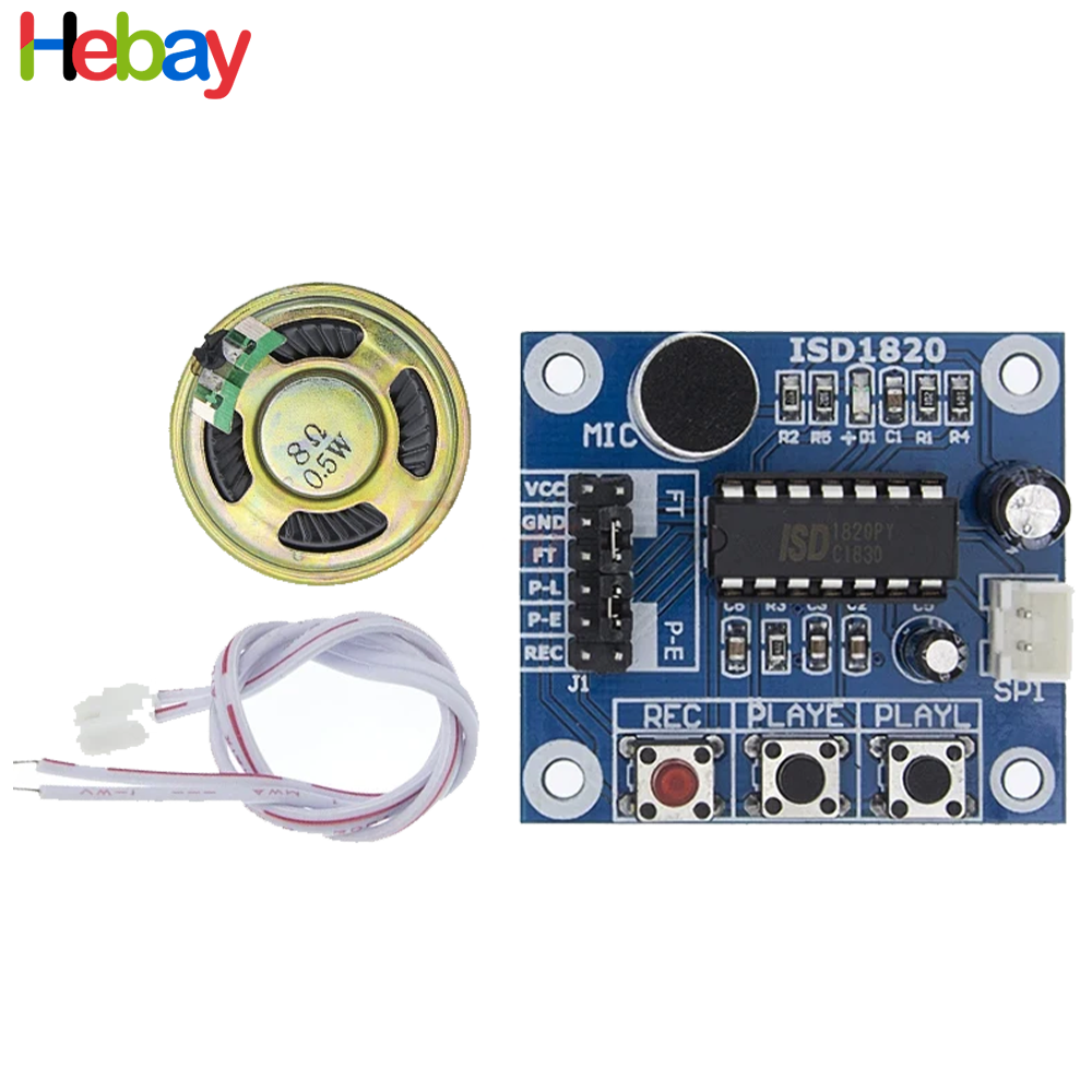 ISD1820 Voice Recording Recorder Module With Mic Sound Audio ...