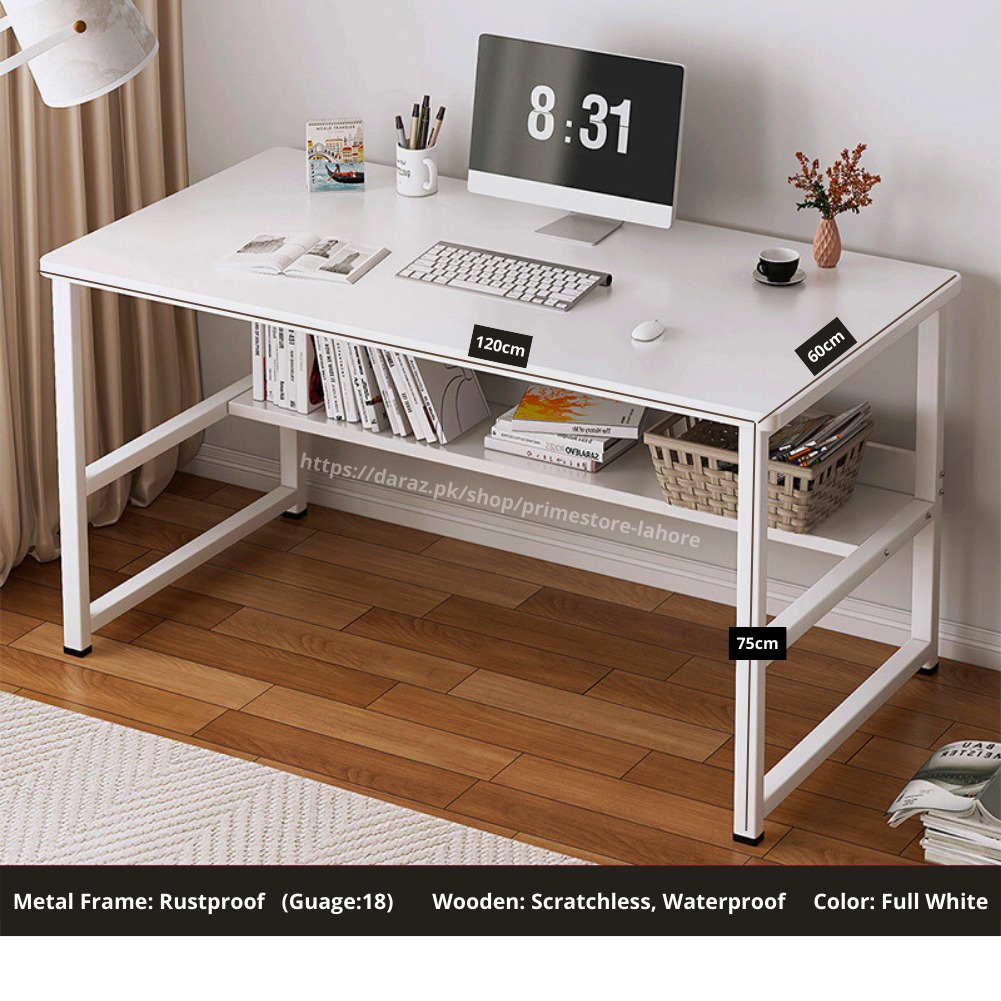Office Table Desktop Table With Book Shelf Office Desk Book Shelf ...