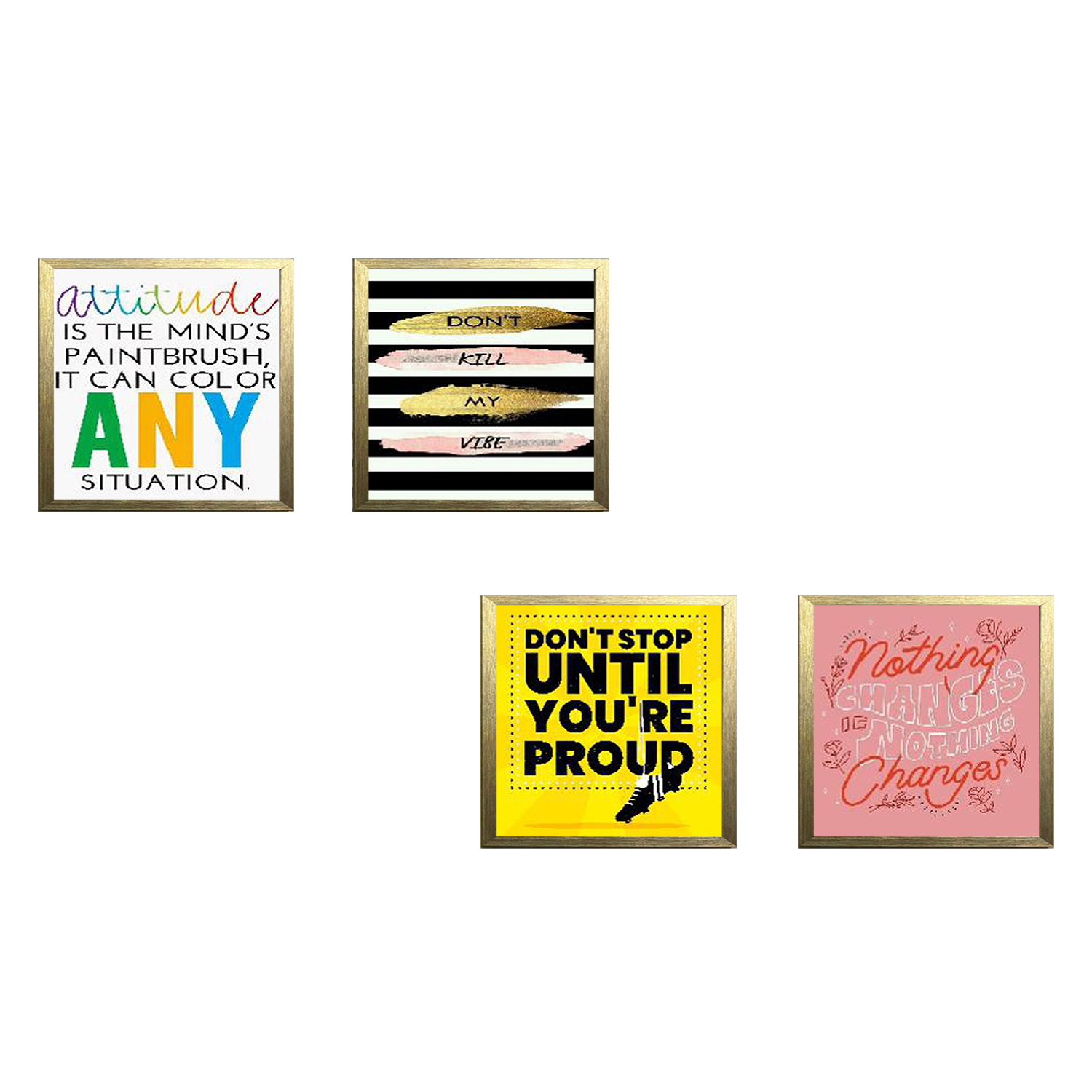 Set of 4 Glass Front Picture Frames with FREE PRINT 8x8 inches ...