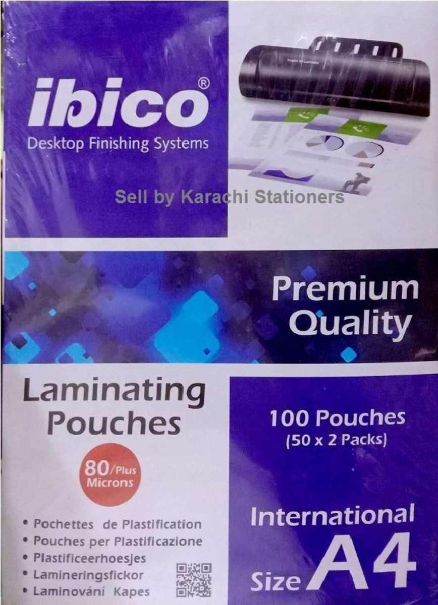 A4 80M 100pcs Lamination Pouches A4 80 Microns Lamination Pouch Hard Binding Card Pouch ...