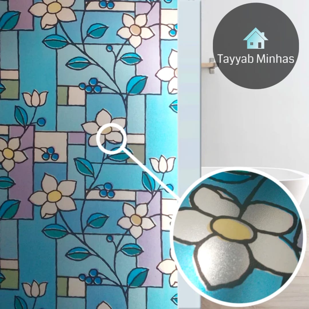 window glass paper / decorative film for glass / self adhesive paper ...
