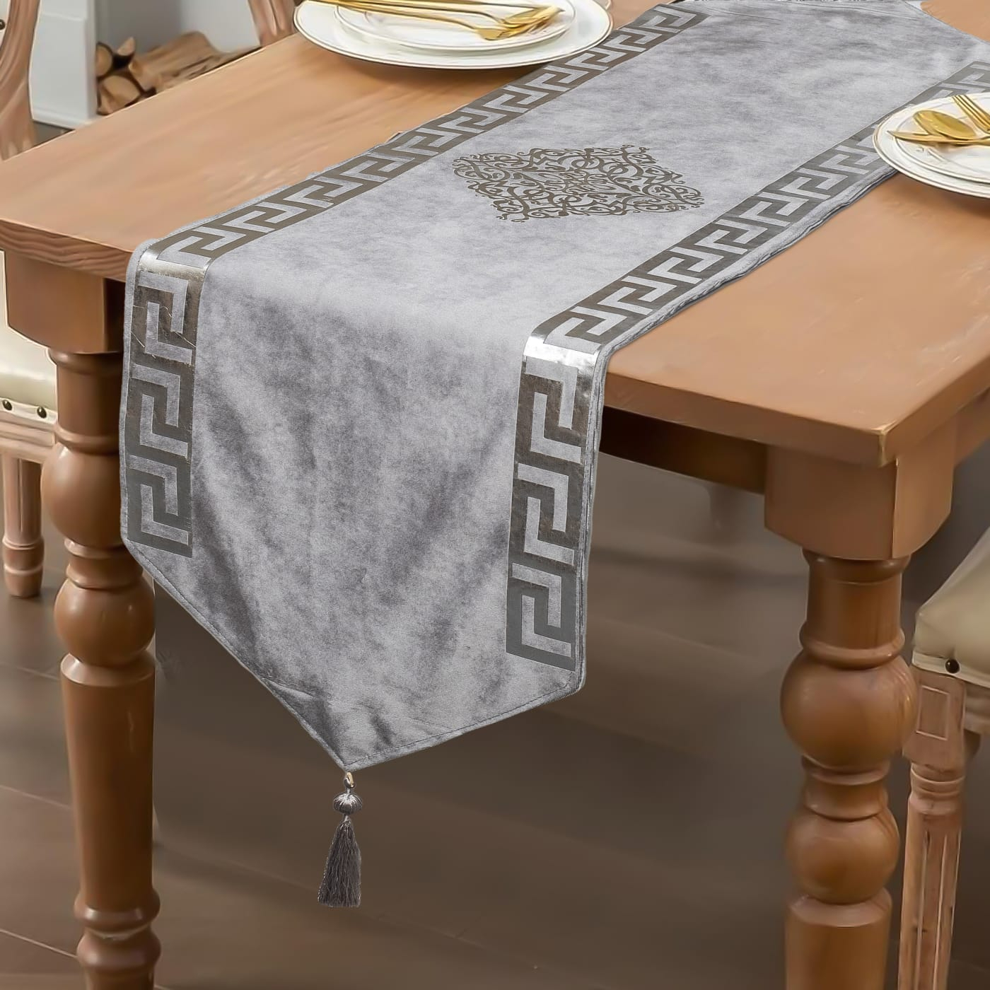 Luxury Laser Cut Velvet Table Mat 3 PCs Set By Luxe Dream | Daraz.pk