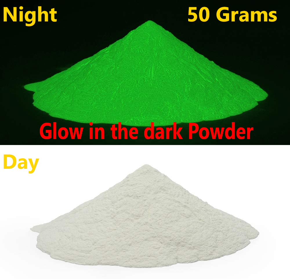 Glow in the Dark Green Pigment Phosphor Powder (50 Grams) for Epoxy ...