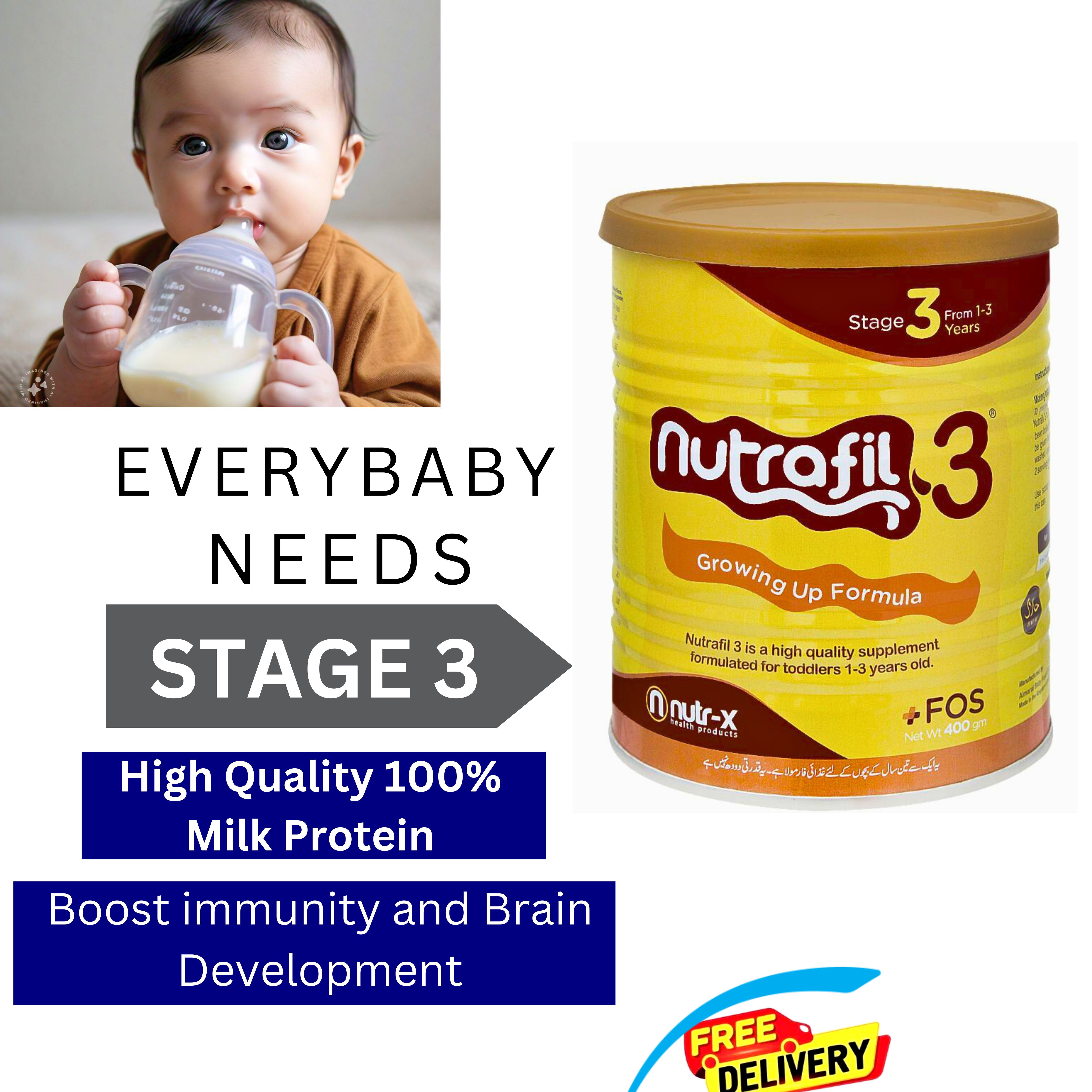 Nutrafil 3 Growing Up Formula Powder Milk 400g | Daraz.pk
