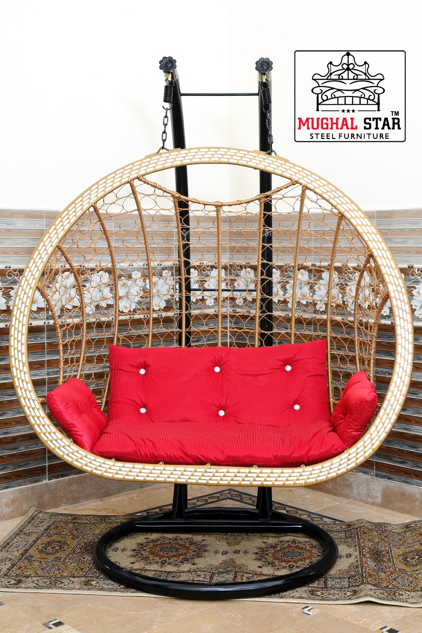 Double Seater Swing Chair Jhoola with Stand, Cushion Set (Swing Chair ...