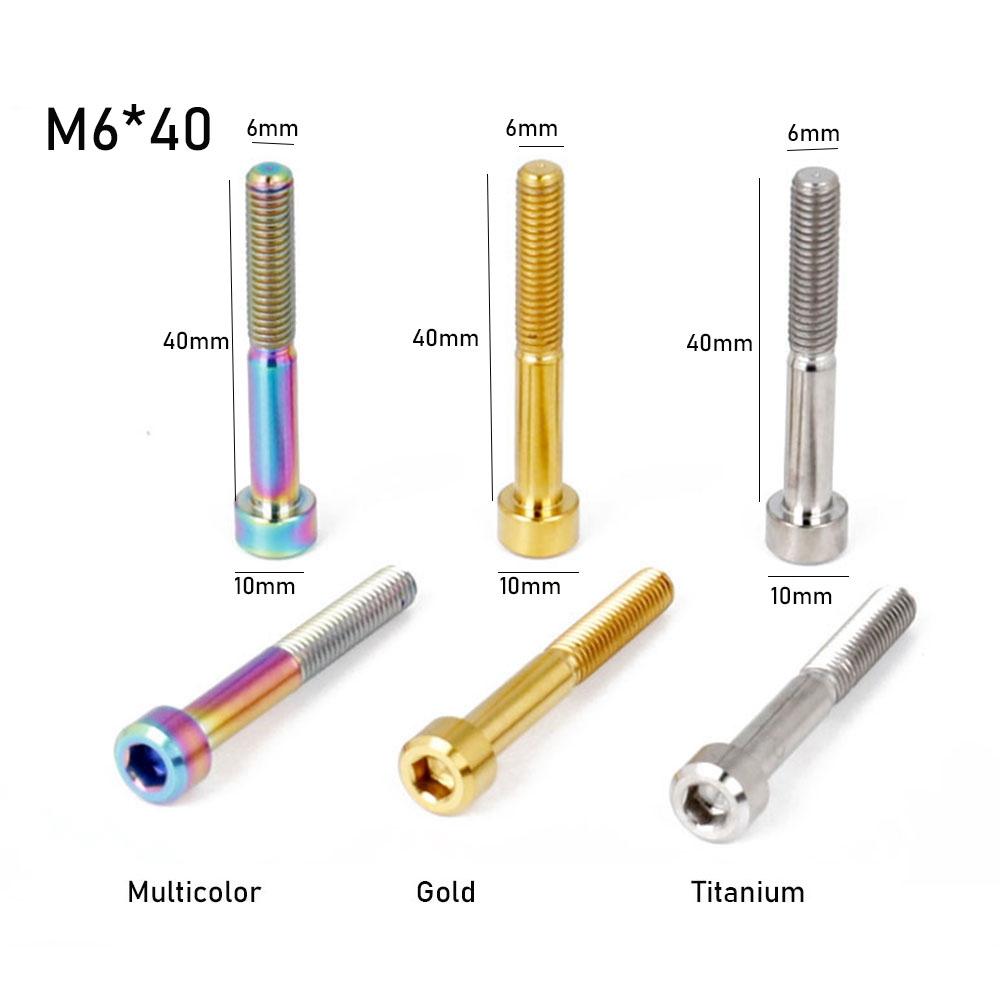 Cap Ti Screws M6 Titanium Bolts Bikes Fastening Fixing Stem Top Bicycle ...