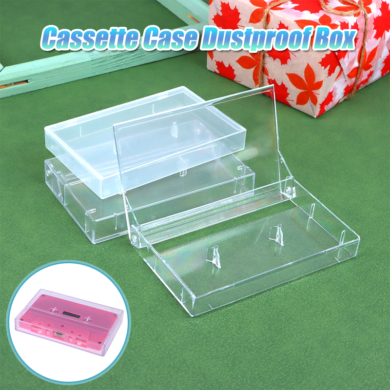Cassette Tape Clear Storage Box Audio Recording Blank Tape Case ...
