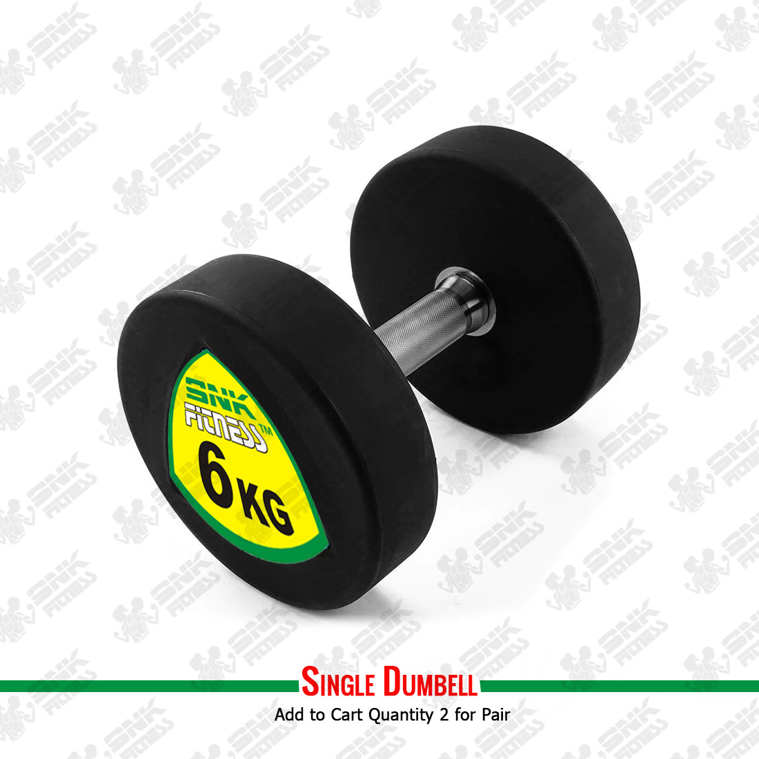 SNK FITNESS Rubber Coated Dumbbell - New Stylish Design Dumbbells Available in 2kg, 3kg, 4kg ...