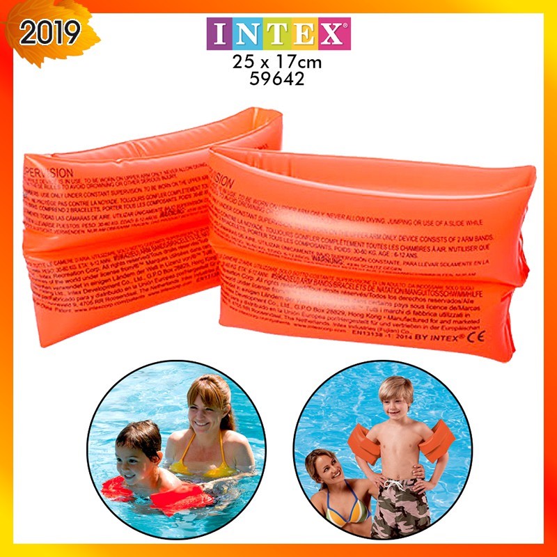 Intex 59642 Large Swim Arm Bands For Kids Swimming Pool Accessories For ...