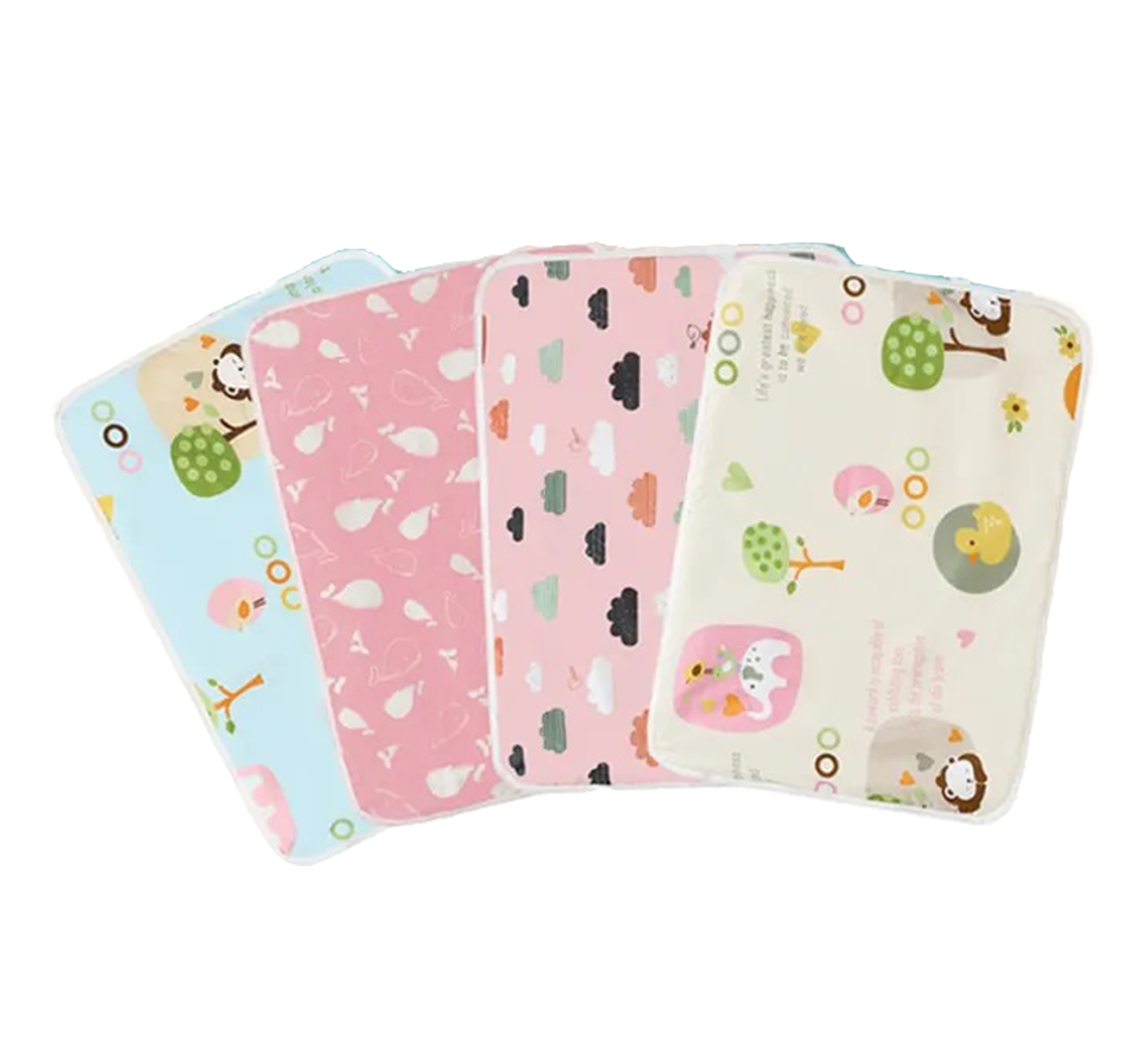 4 Pcs Infant Baby Diaper Changing Mat Bed Protector Waterproof ...