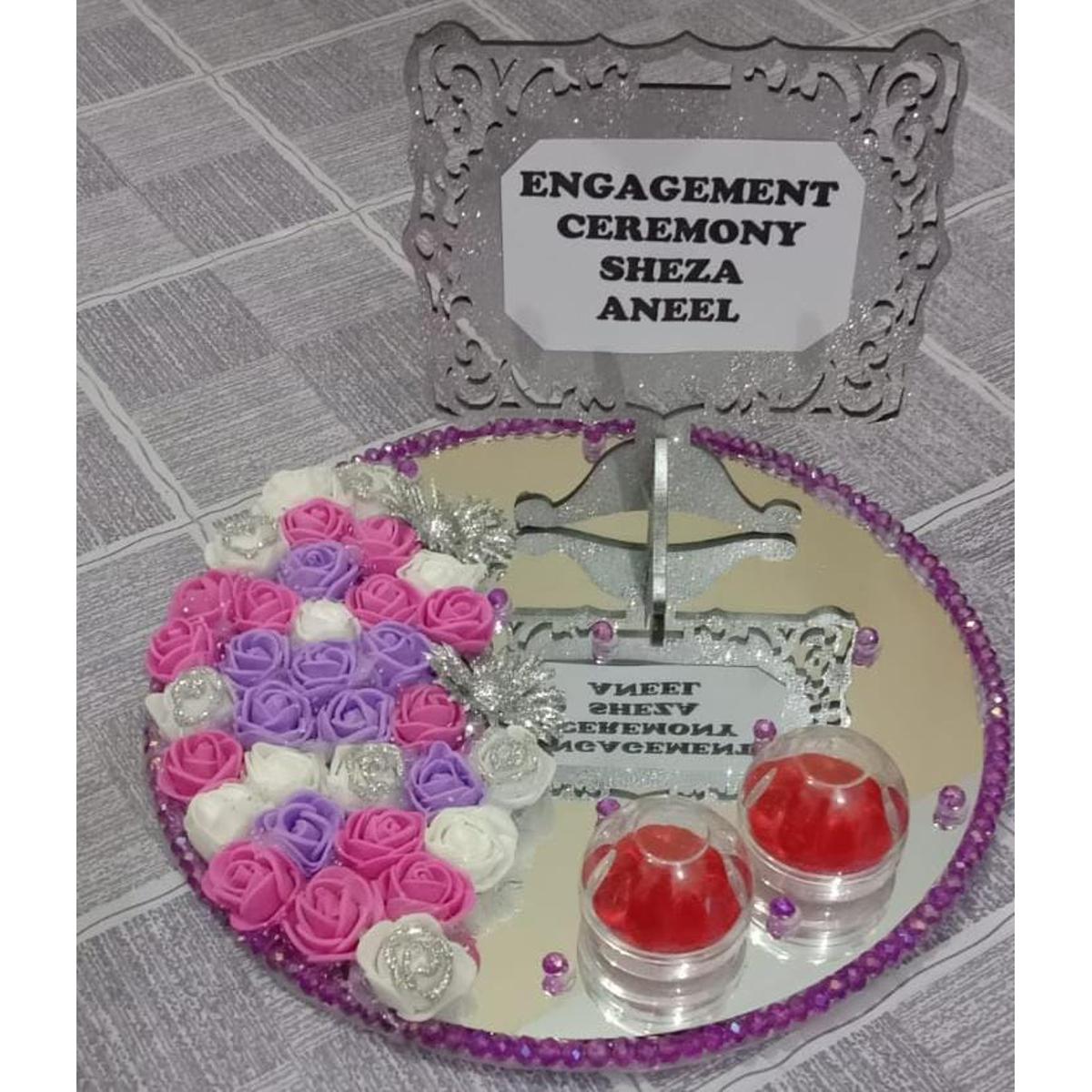 Engagement Ring Tray With Names Tag Engagement Tray with Names ...