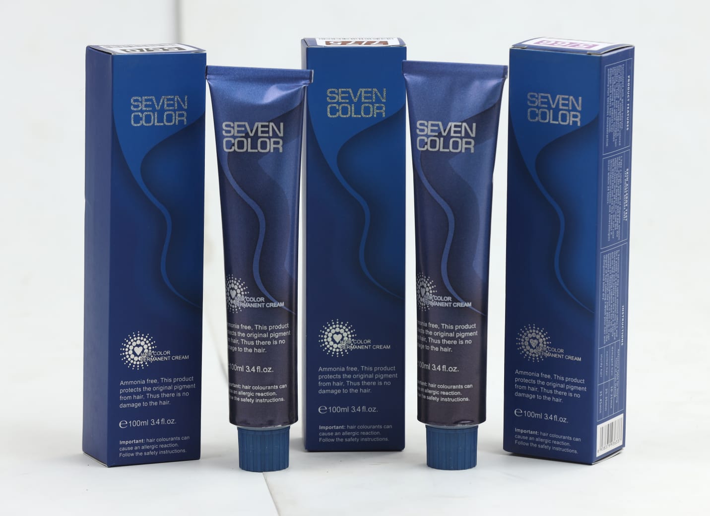 SEVEN COLOR Hair Color Cream Tube 0/66 Violet Hair Color Permanent Hair ...