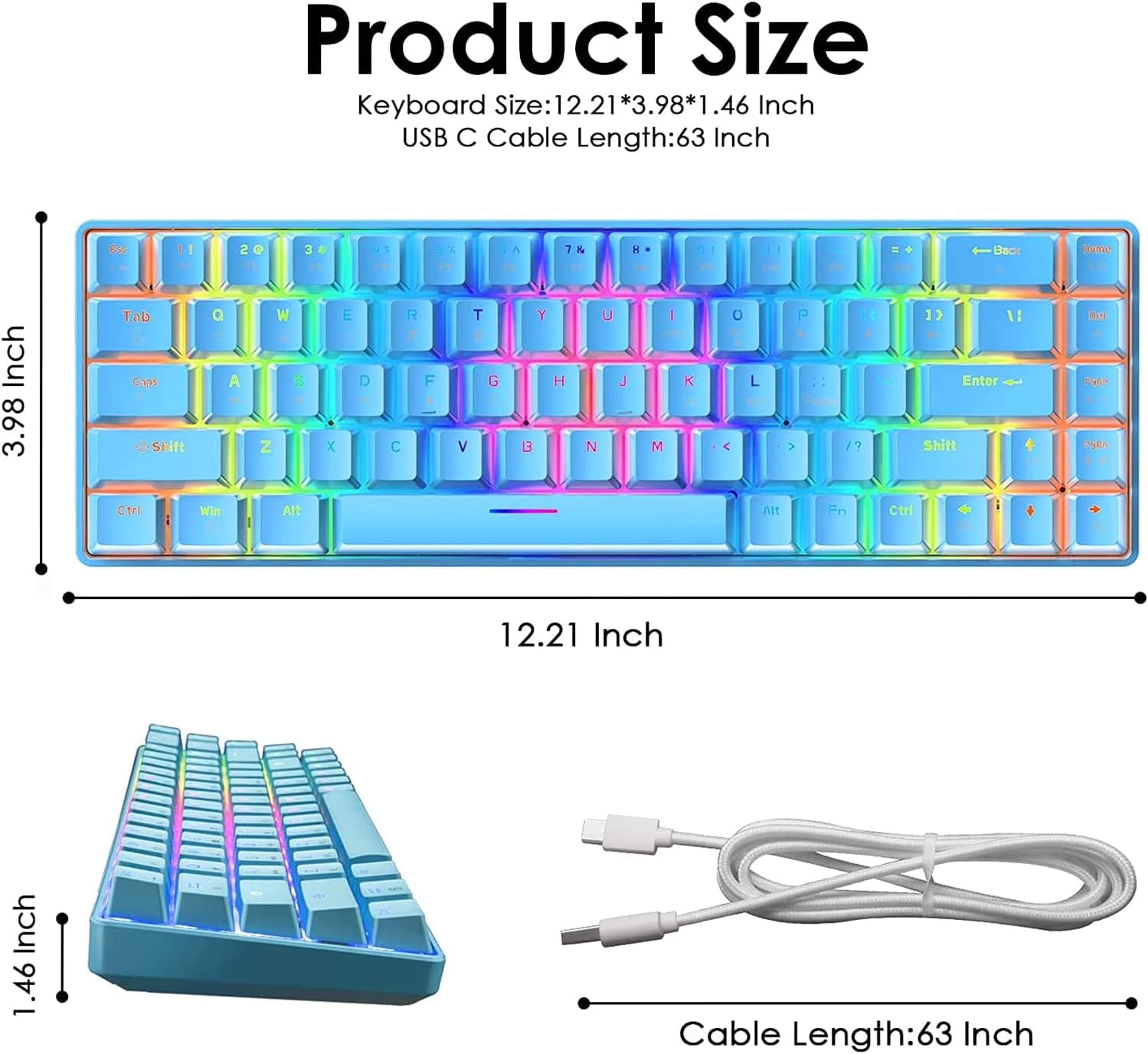 MAGIC-REFINER MK14, Wired Gaming Mechanical Keyboard, With 18 Chroma ...