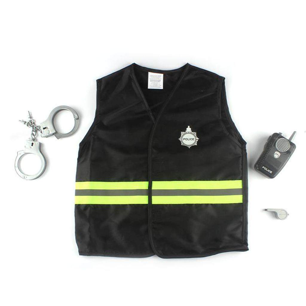 Kids Police Costume Fancy Cop Officer Toy Party Favors Drama Cosplay ...