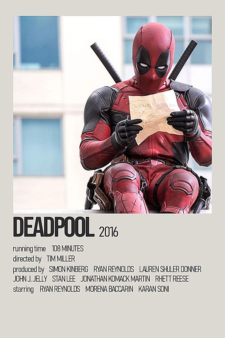 Deadpool by the Marvel MCU 2.0 Fan Posters Vinyl Paper Quotes Vintage ...