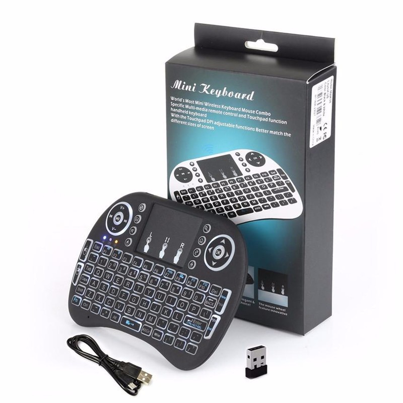 Mini Keyboard i8 with Backlight 2.4GHz Wireless Keyboard Air Mouse ...