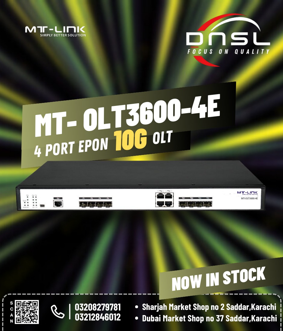 MT-Link MT- OLT3600-4E | 4 Port Epon 10G OLT | Best price in Pakistan | Daraz.pk