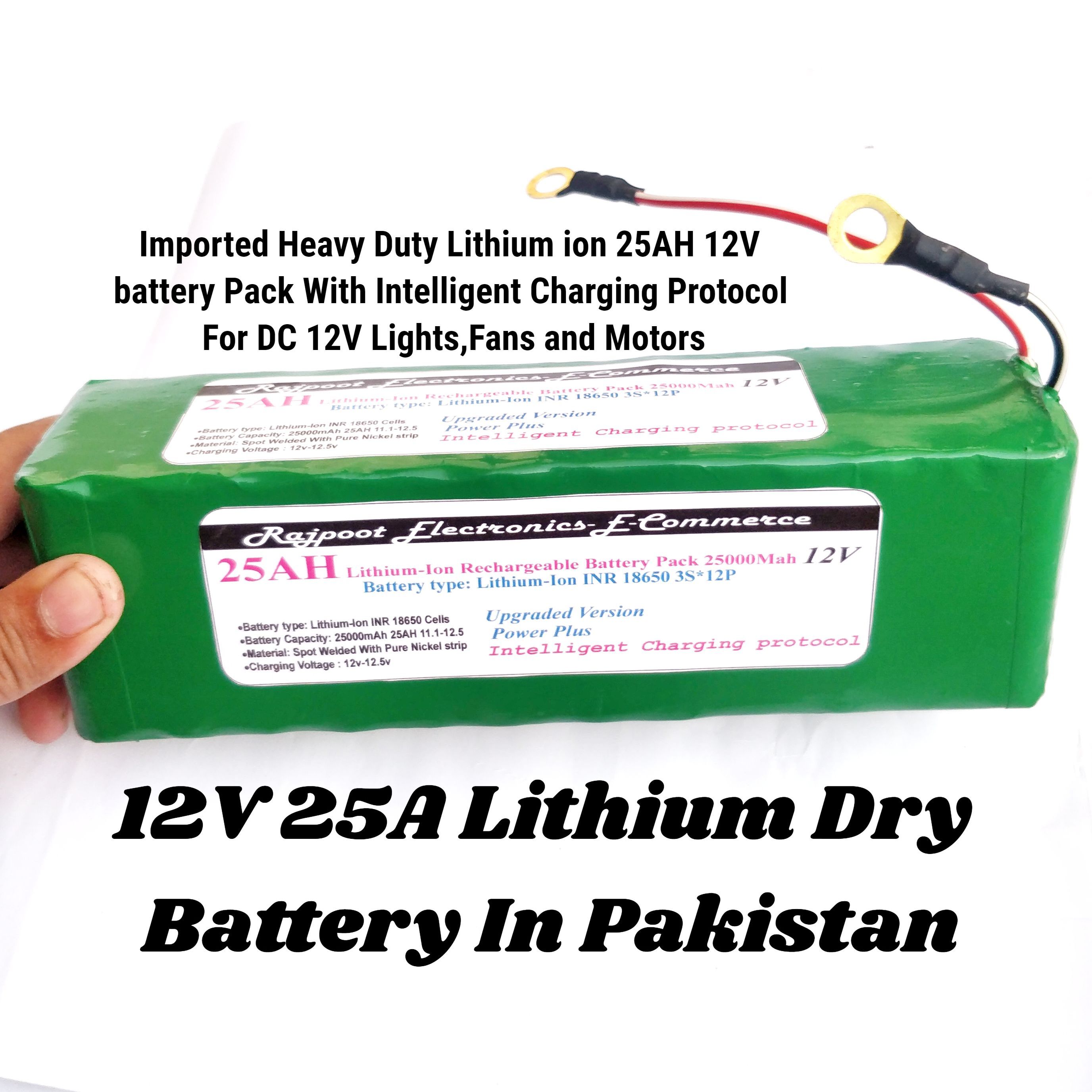 Imported Heavy Duty Lithium ion 25AH 12V battery Pack With Intelligent ...