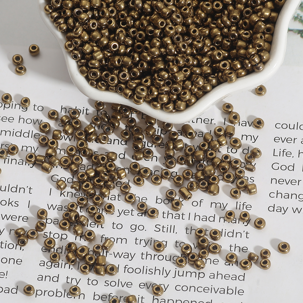 Austria Crystal Round Hole Beads Metal Color Czech Glass Seed Beads For Jewelry Making DIY ...