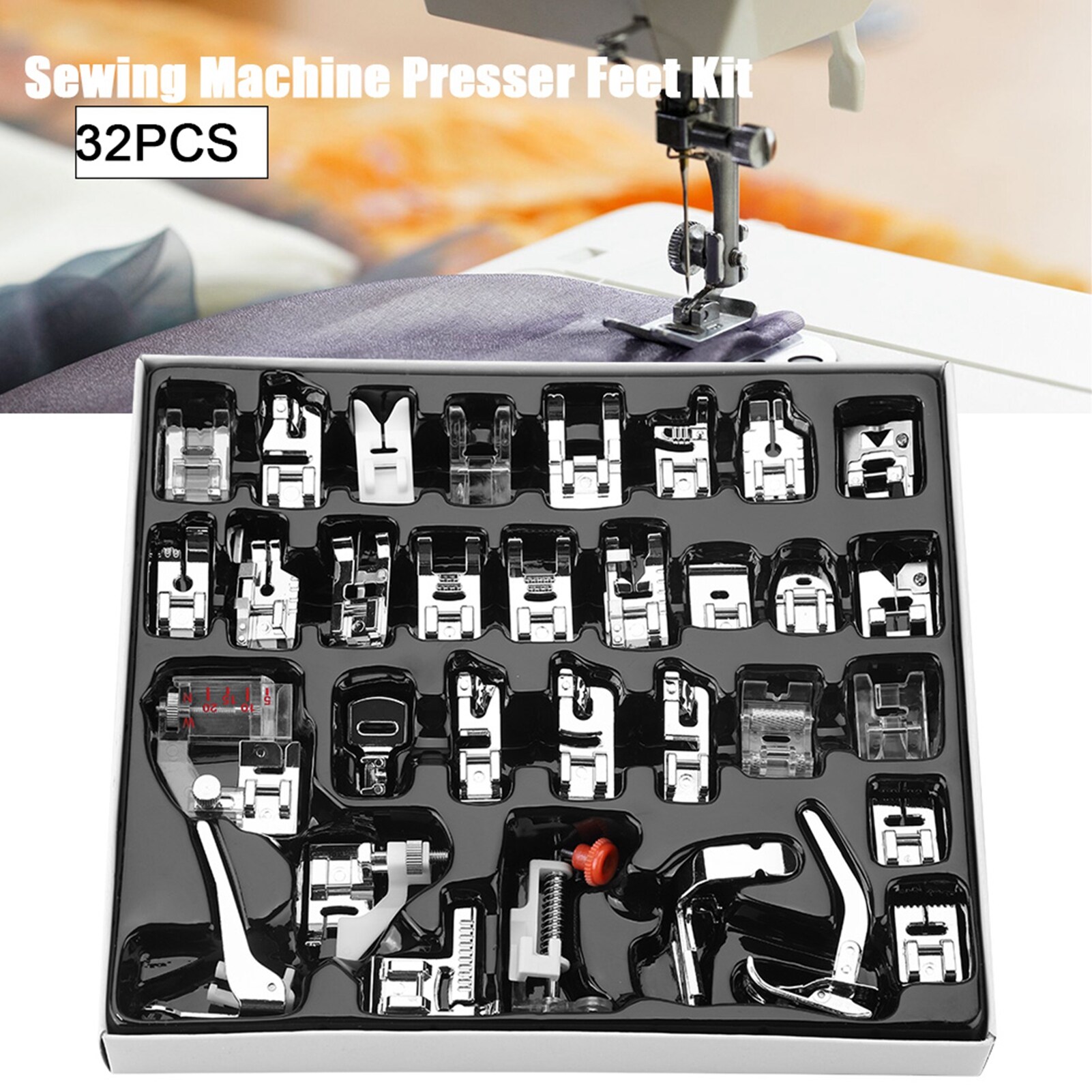 32pcs/Presser Foot Set Presser Feet Kit Household Sewing Machine | Daraz.pk