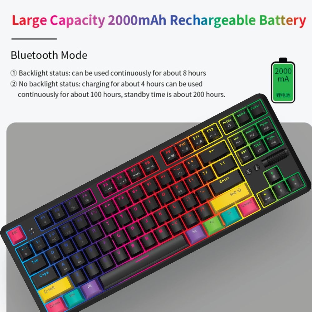 K870T Mechanical Swappable RGB Keyboard | Daraz.pk