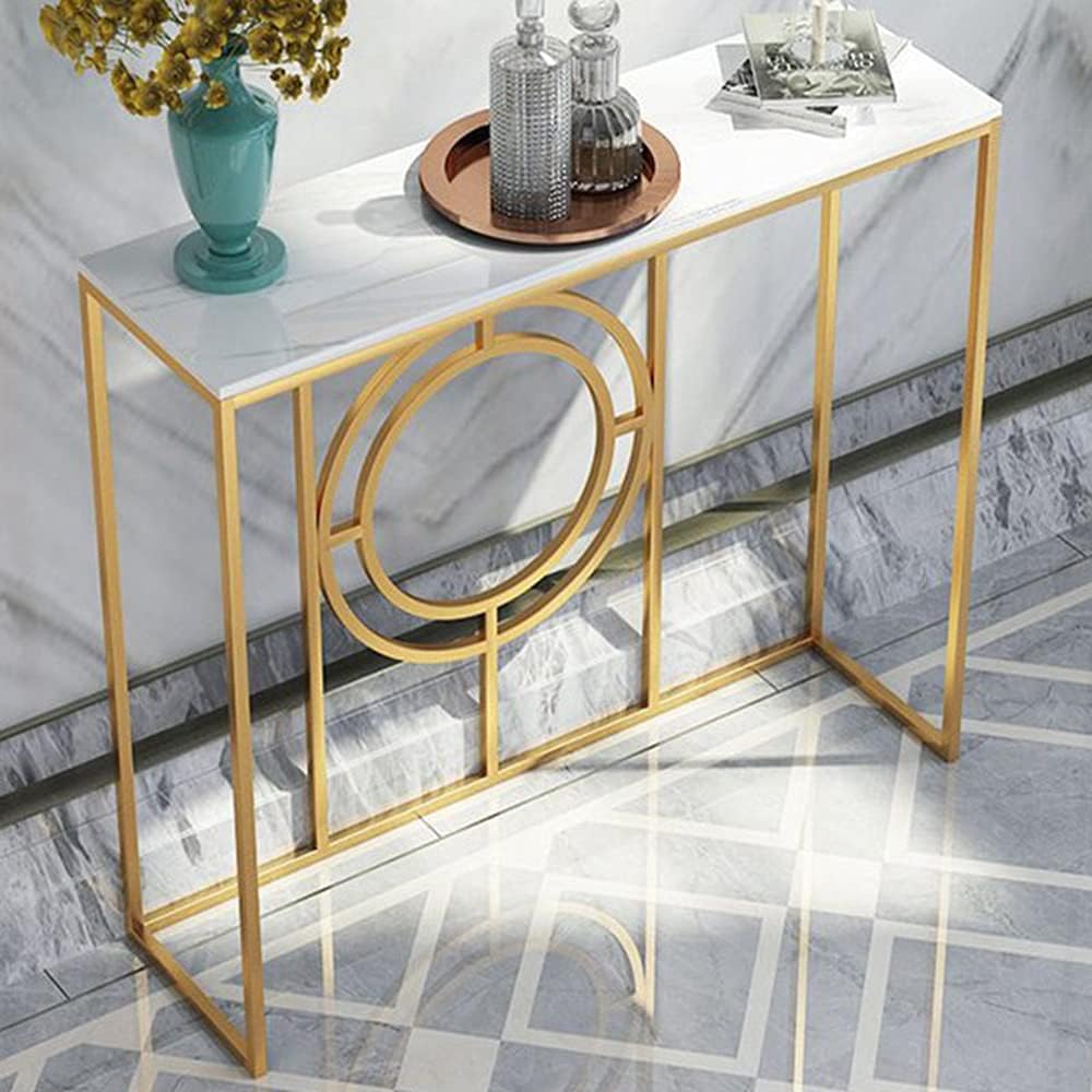 Circle Center Console Table - Entryway, Hallway, and Coffee Sofa Side ...
